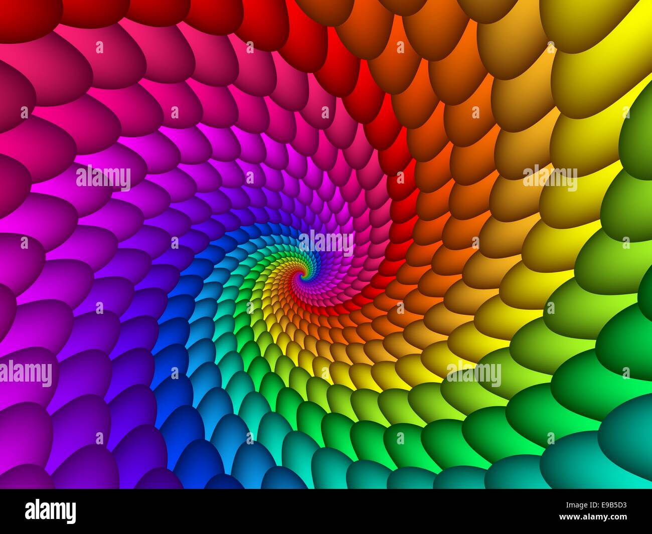 Beautiful Psychedelic Rainbow Spiral Stock Photo - Alamy