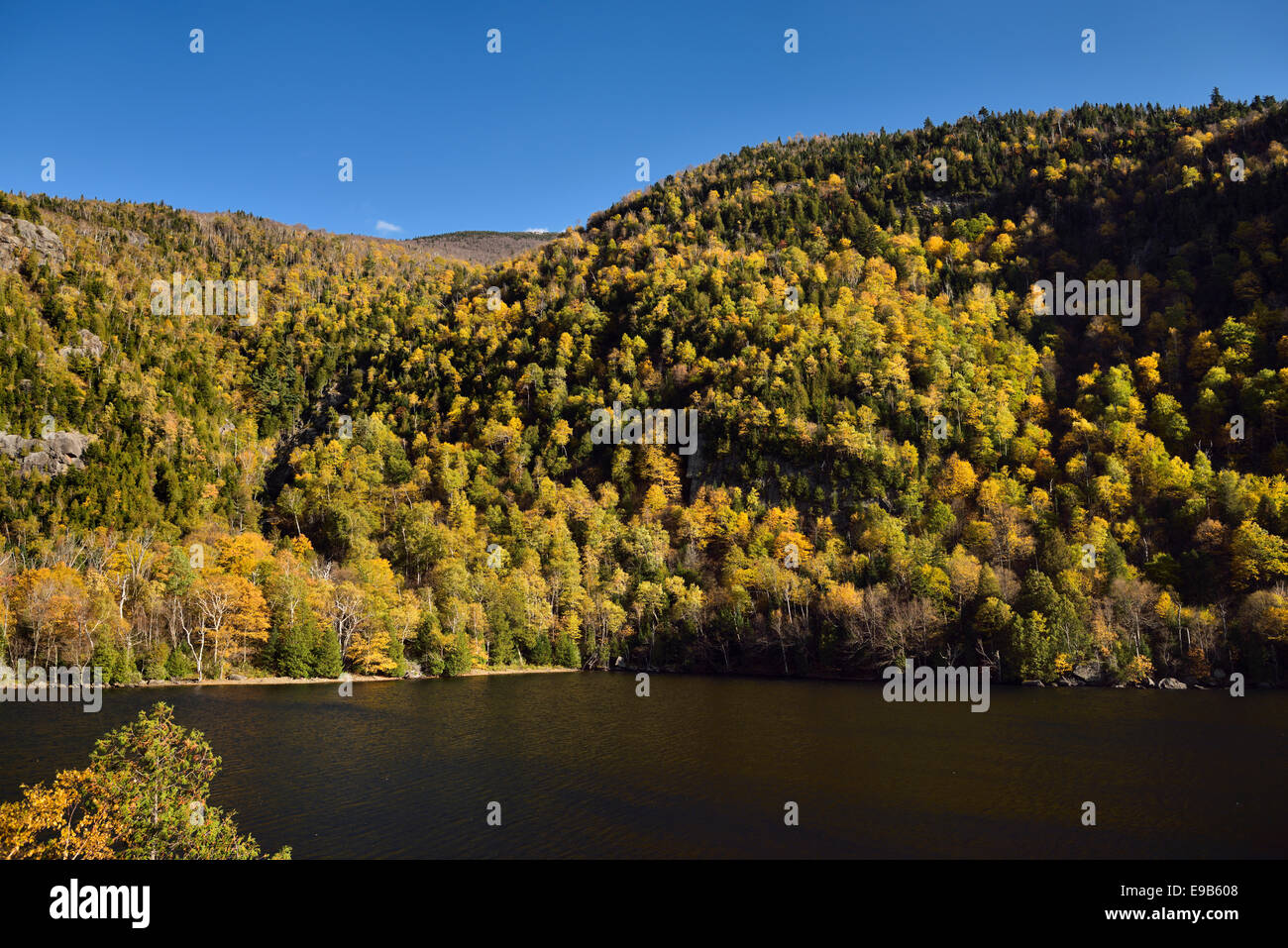 Cascade mountain at Lower Cascade Lake in Adirondack Park New York ...