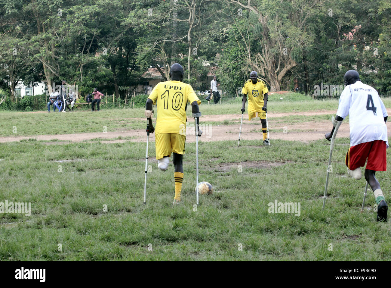 Kampala, Uganda. October 23rd, 2014. Ugandan amputees and disabled ...
