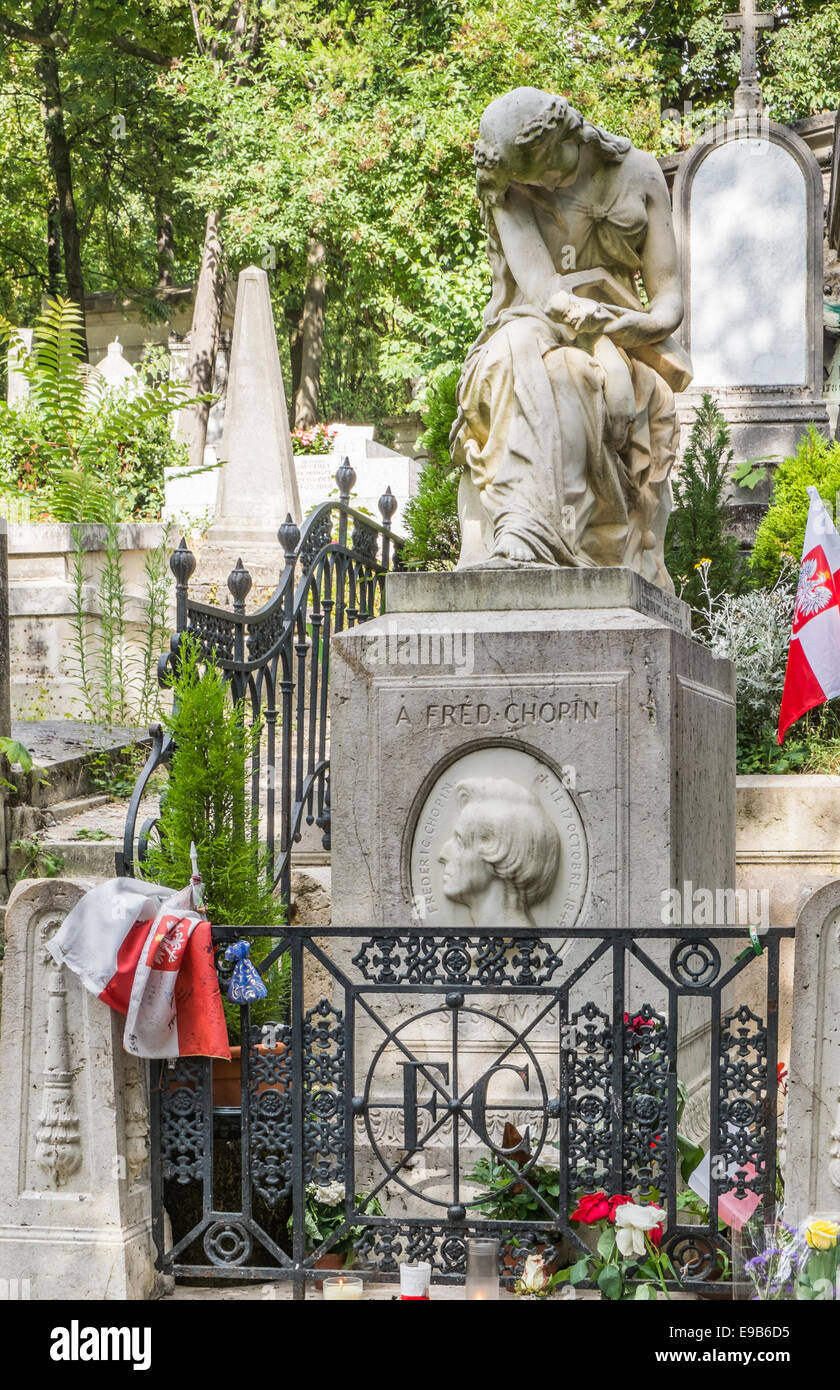 Pere lachaise cemetery chopin hi-res stock photography and images - Alamy