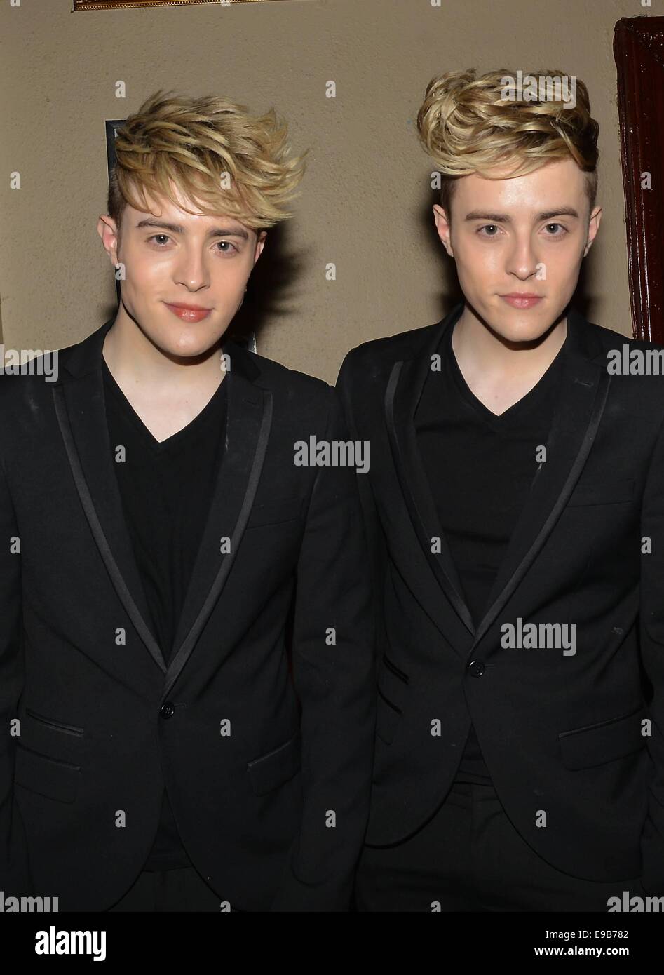 Sporting a new more mature image Jedward pose at The Olympia Theatre ...