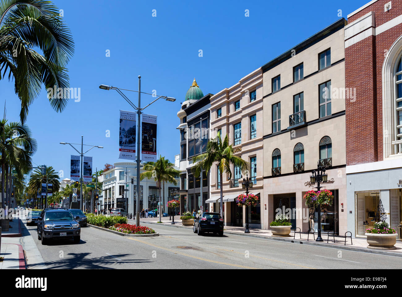 Rodeo Drive, Beverly Hills, Los Angeles, California, USA Stock Photo ...