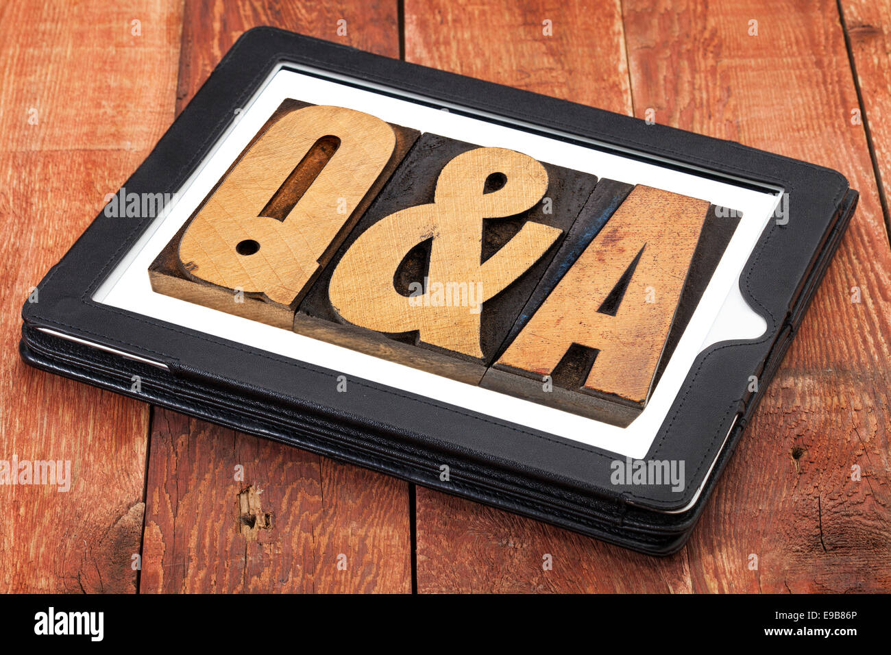questions and answers - Q&A in vintage letterpress wood type on a ...