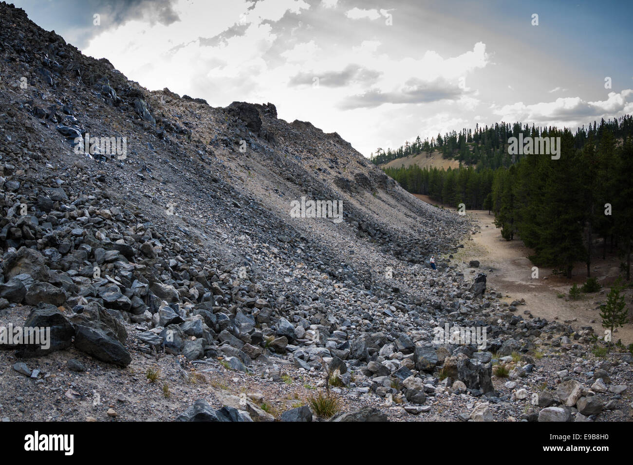 large obsidian flow in New Berry national monument in Oregon Stock ...