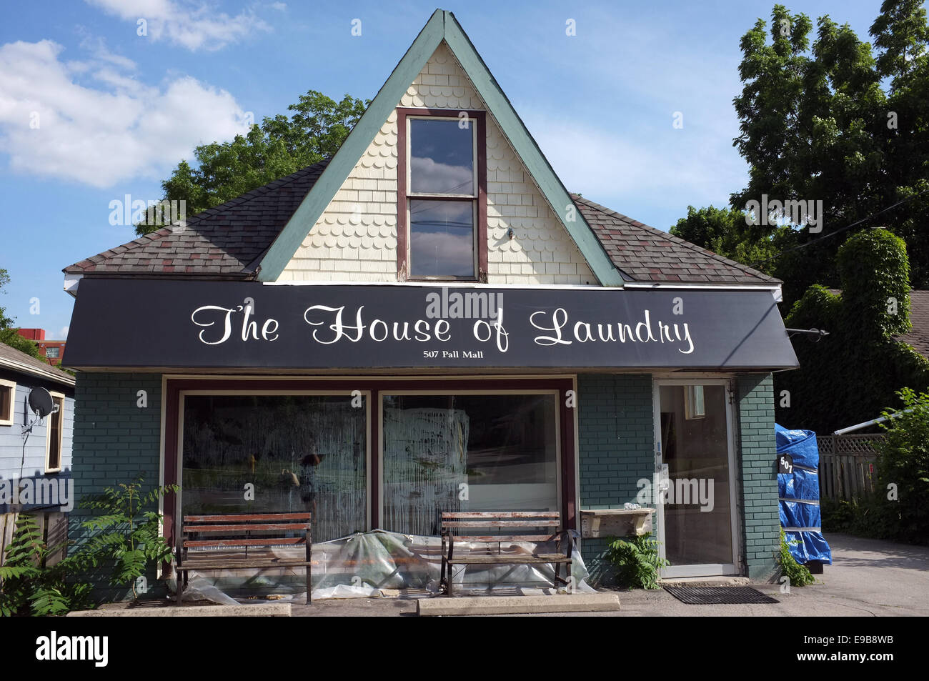 A shop called The House of Laundry Stock Photo - Alamy