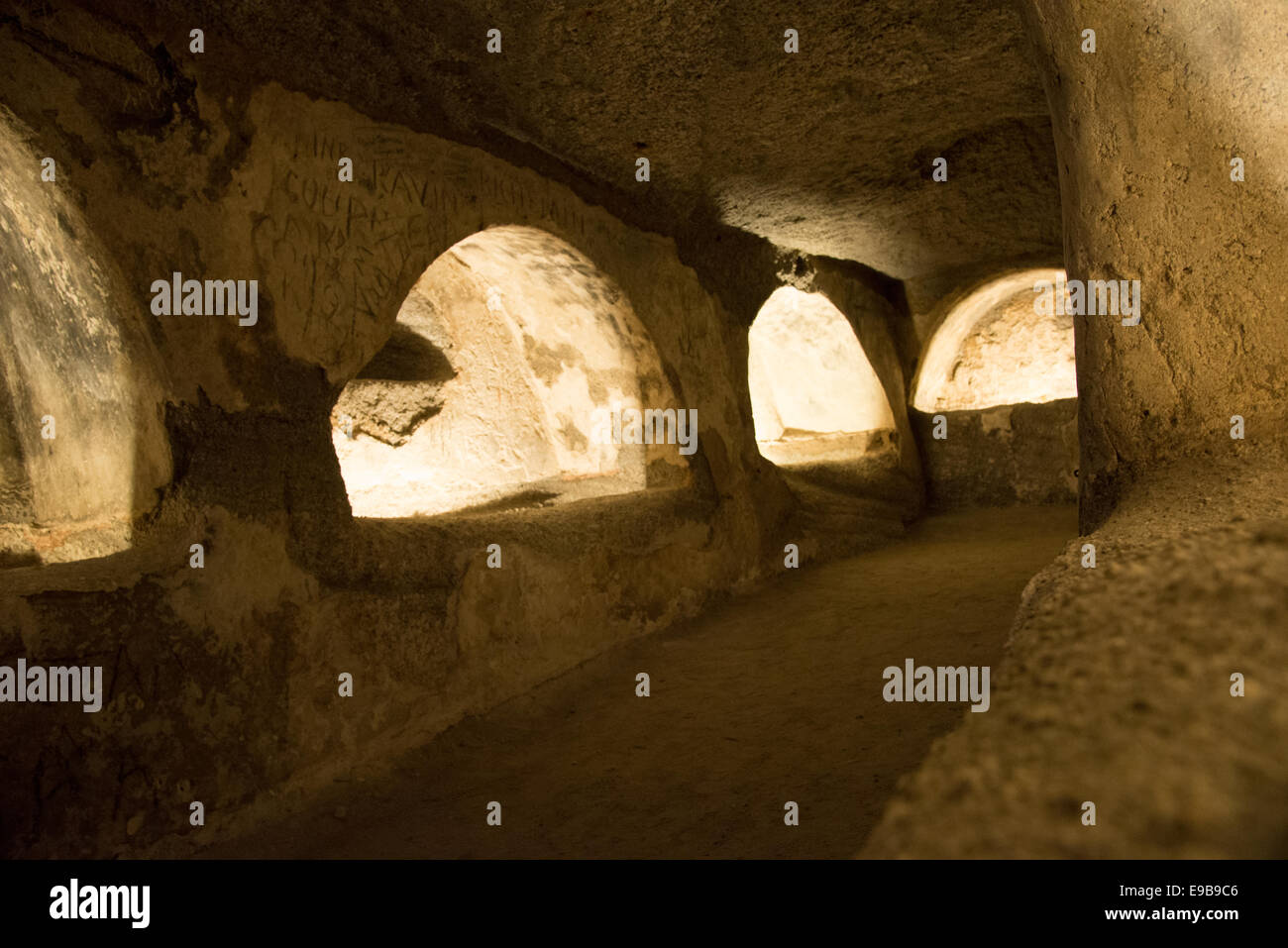 catacombe of tripiti at milos island in greece Stock Photo - Alamy