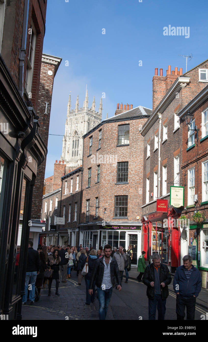 Low Petergate with The Minster in The background York Yorkshire England ...