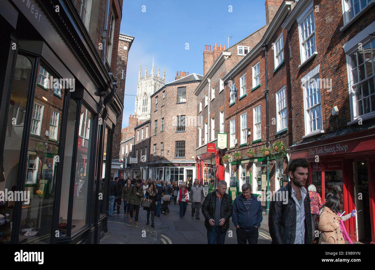 Low Petergate with The Minster in The background York Yorkshire England ...