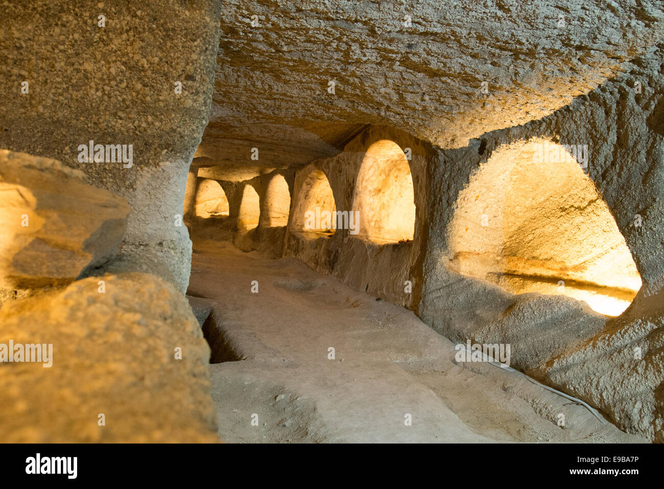 catacombe of tripiti at milos island in greece Stock Photo - Alamy