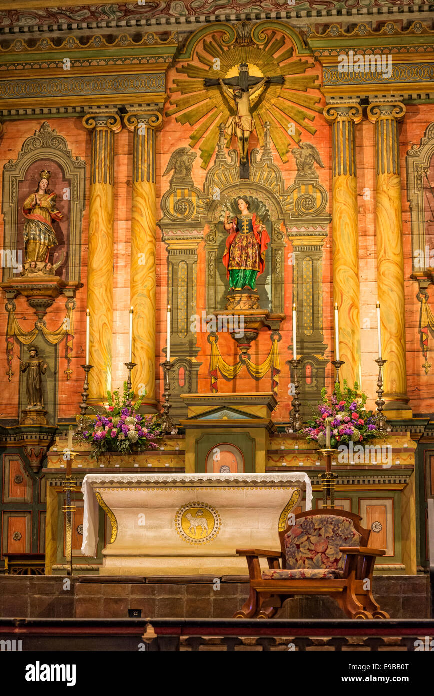 Mission santa barbara interior hi-res stock photography and images - Alamy
