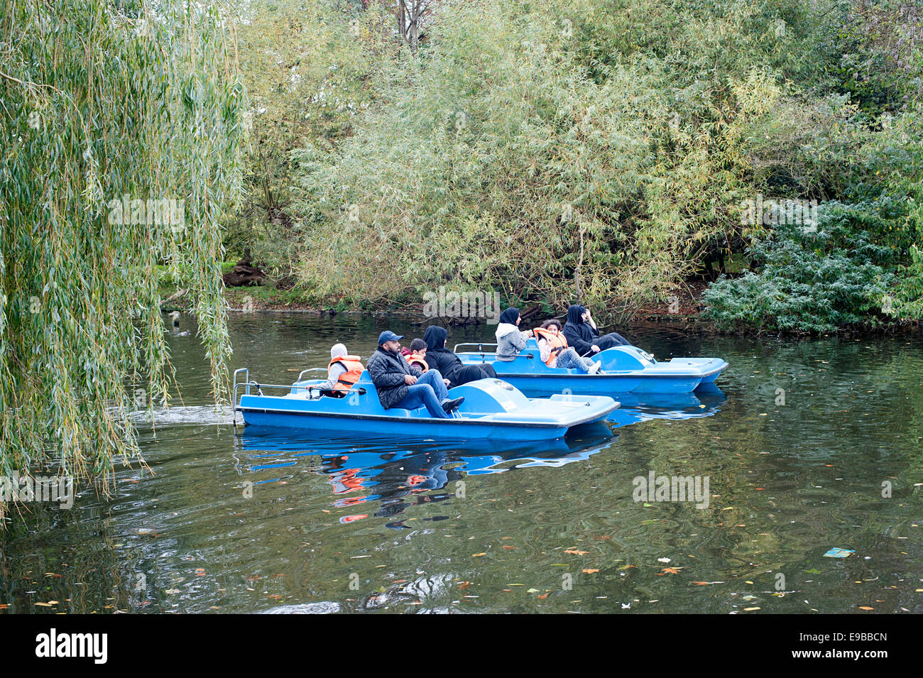 Boating on the lake at Regent's Park, Royal Park of London Stock Photo ...