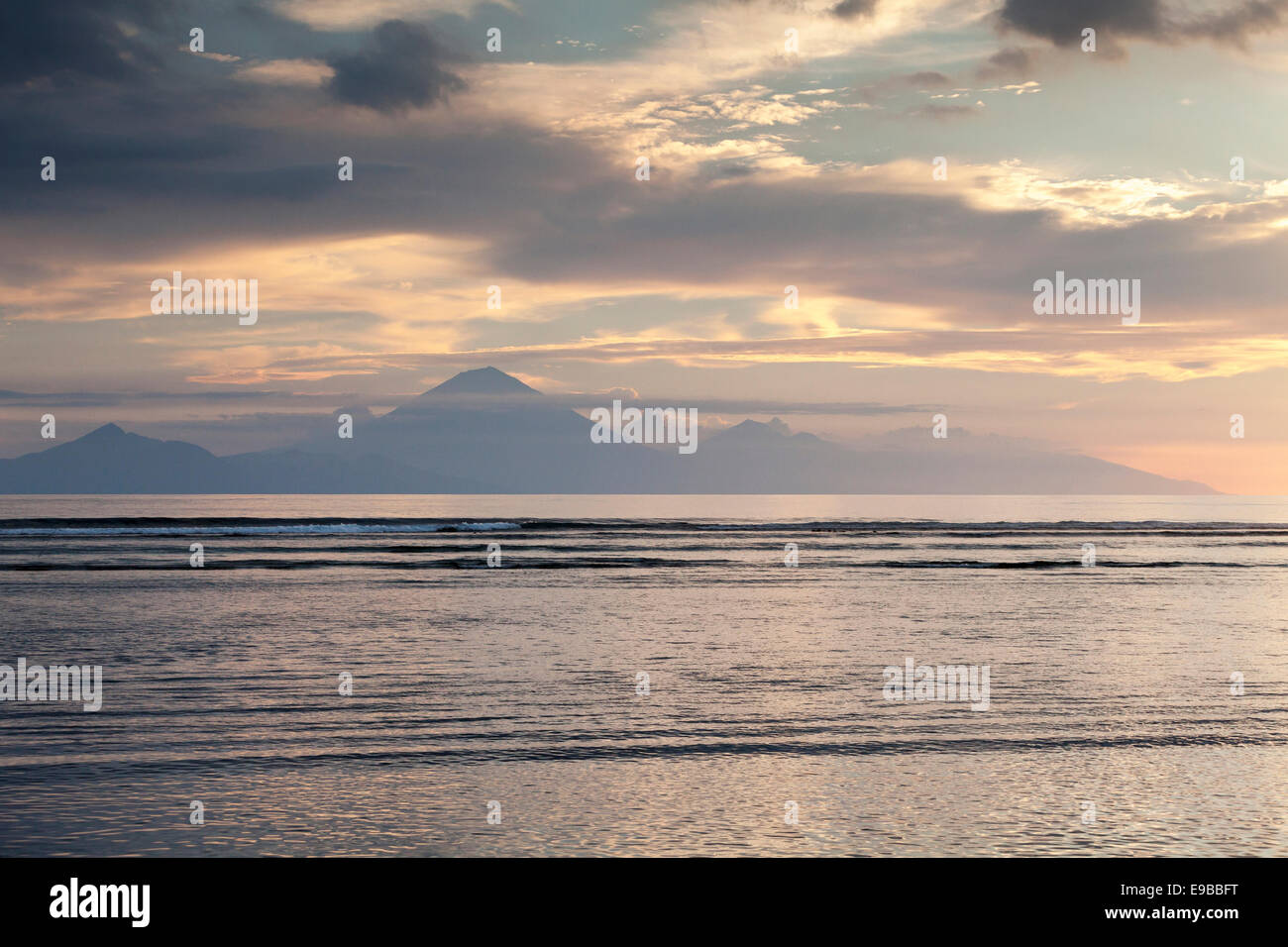 Sea view of Bali island from "Gili Trawangan", "Gili Islands ...