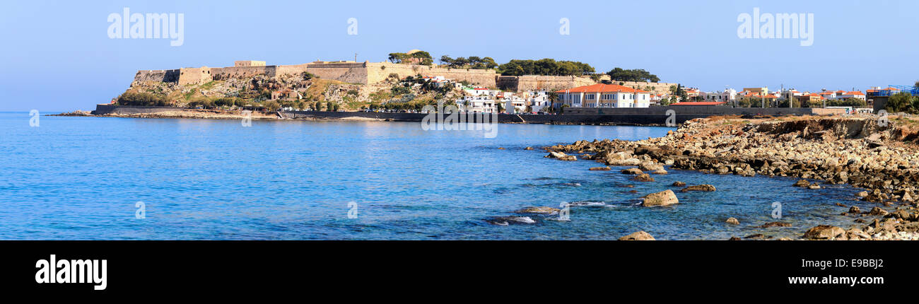 Panoramic view of the Fortezza castle in Rethymnon, Crete, a fine ...