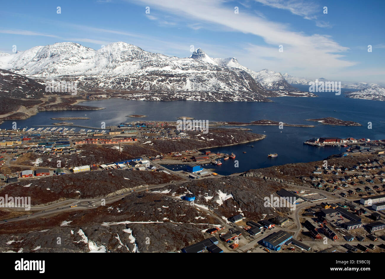 Aerial view of Nuuk, Greenland Stock Photo - Alamy