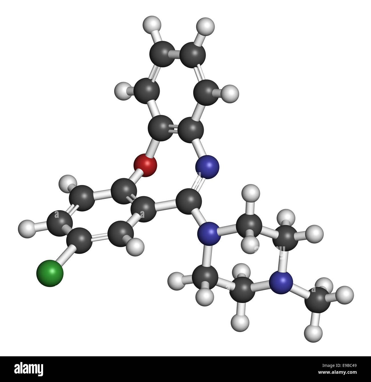 Loxapine antipsychotic drug molecule hi-res stock photography and ...