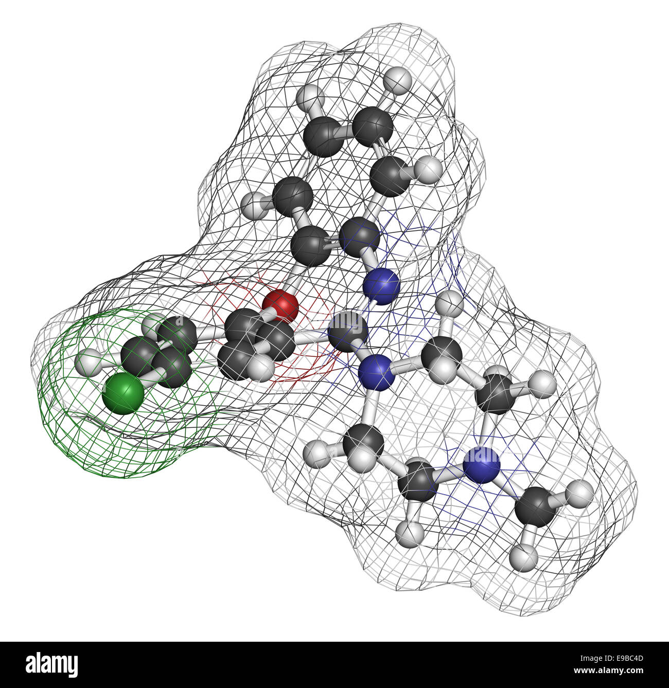 Loxapine antipsychotic drug molecule; used to treat schizophrenia ...