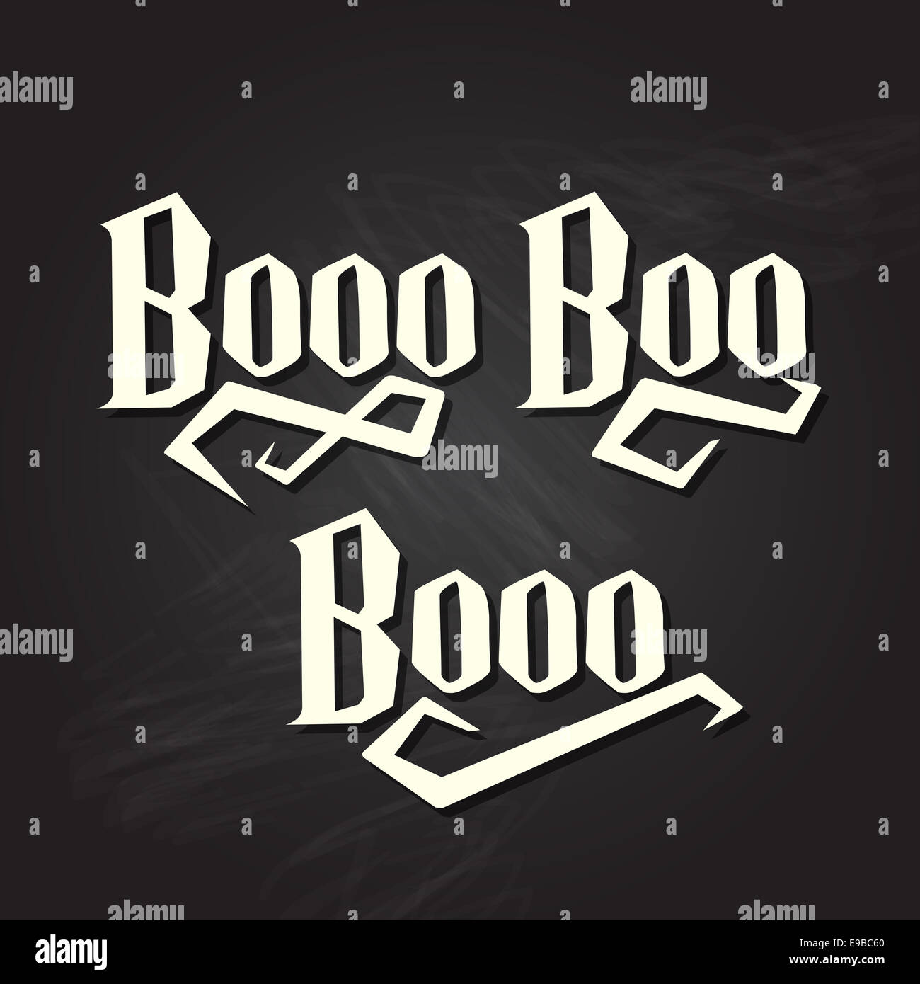 Boo halloween quote on black chalkboard background Stock Photo - Alamy