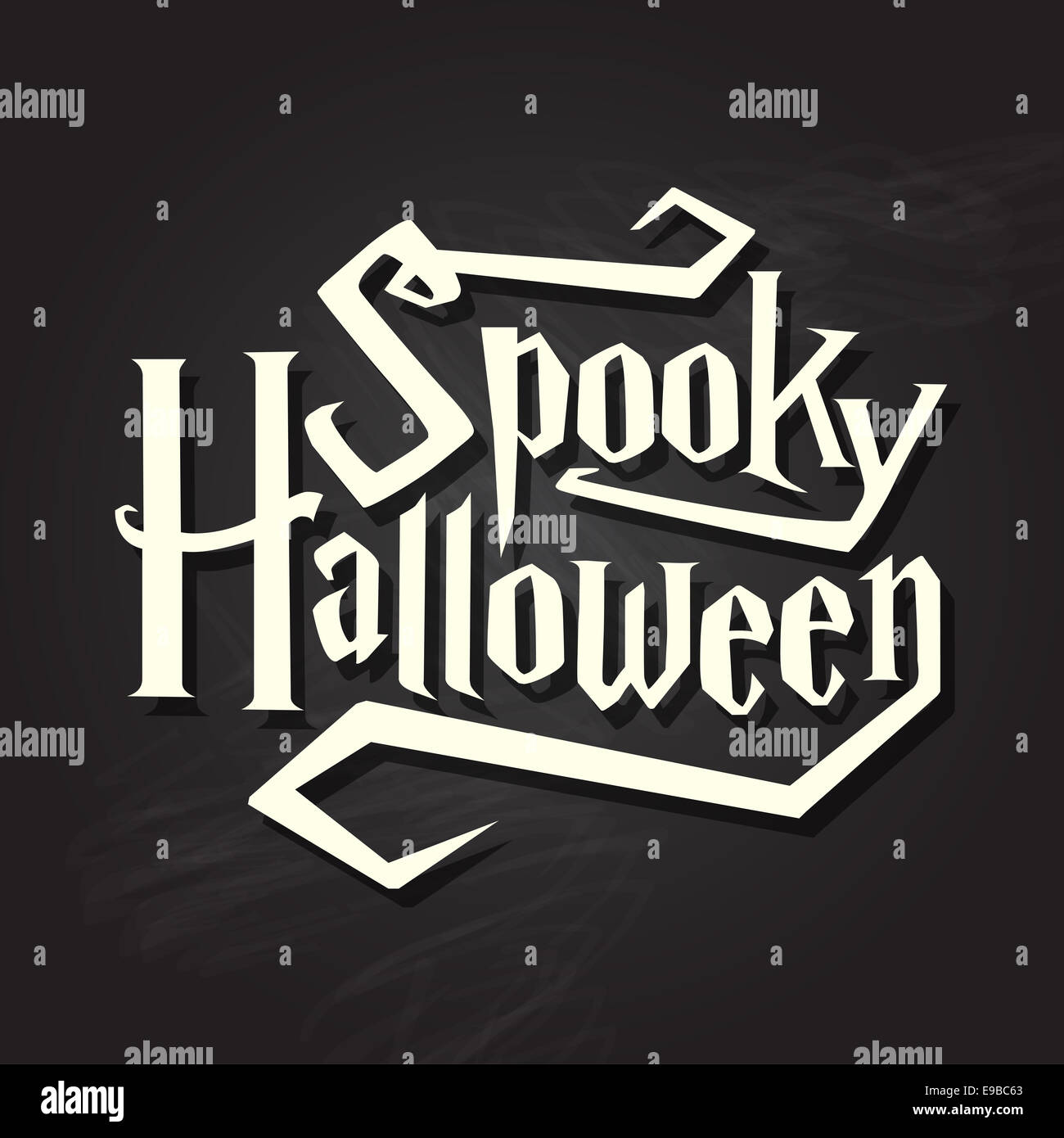 Spooky halloween quote on black chalkboard background Stock Photo - Alamy
