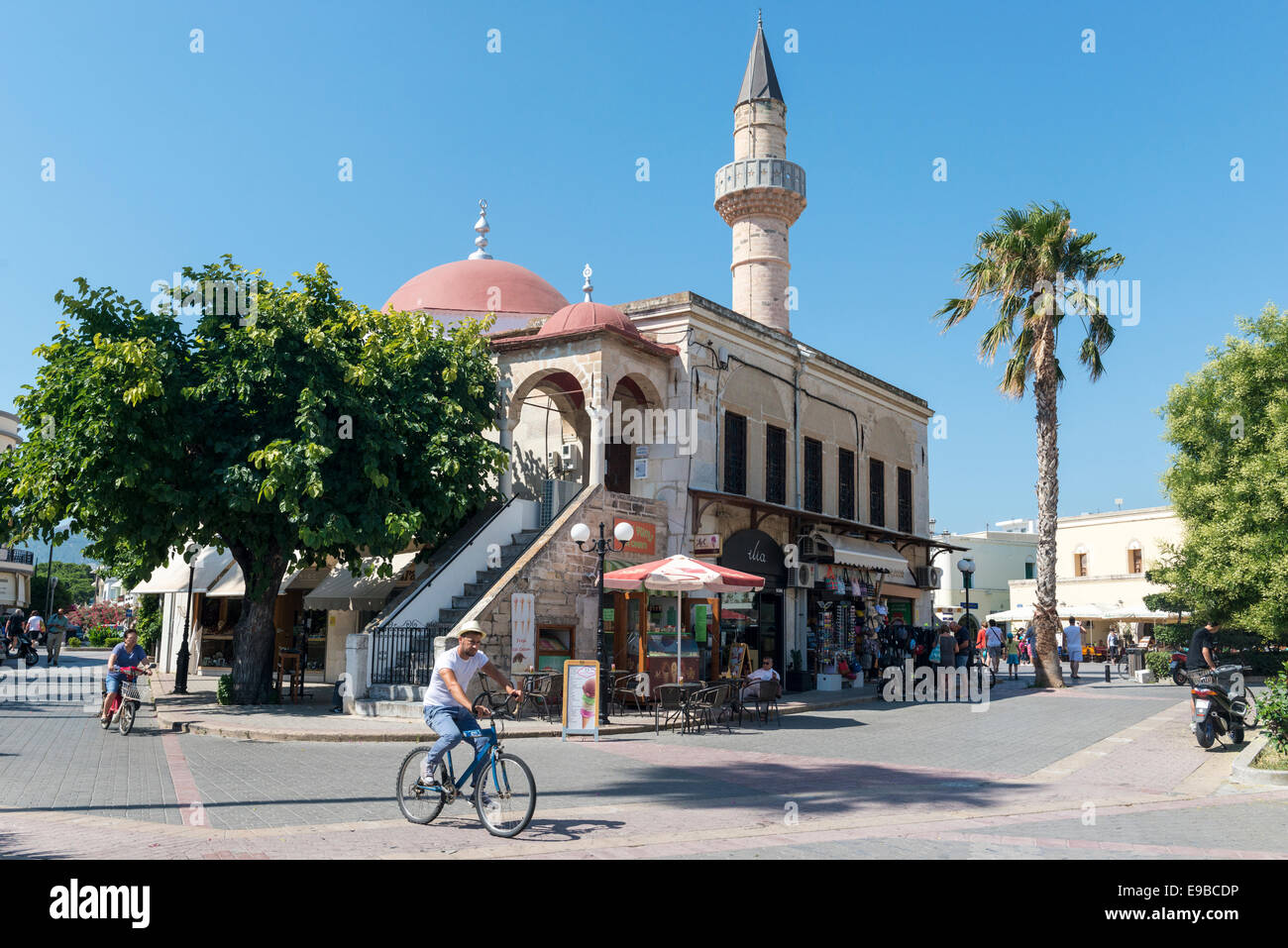 Defterdar Mosque at Liberty square in Kos, island of Kos, Greece Stock ...
