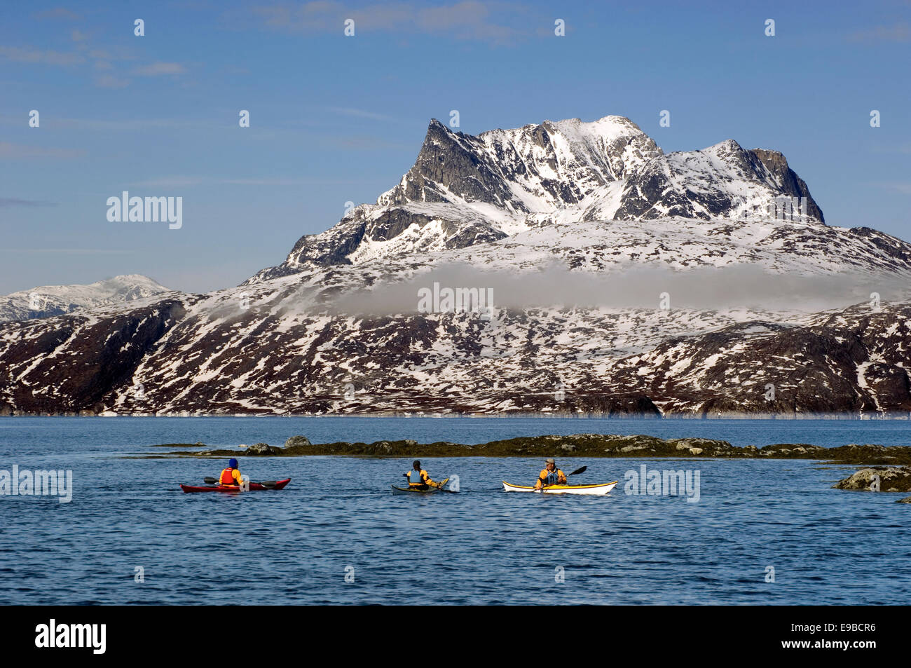 Kayaking in the waterways near Nuuk Stock Photo - Alamy