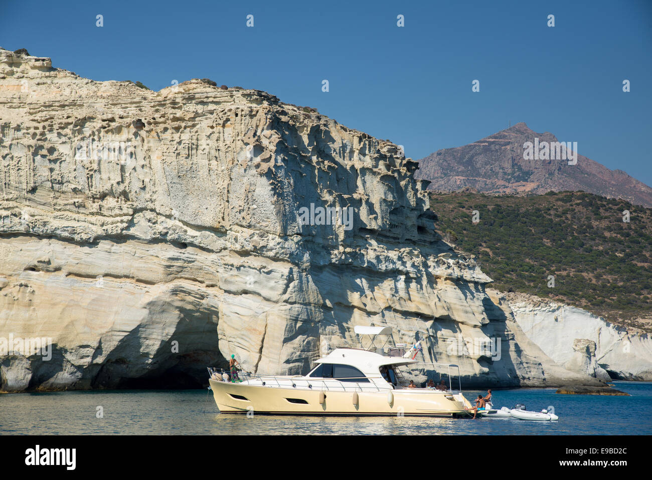 cliffs at kleftiko at milos cyclades greece Stock Photo - Alamy