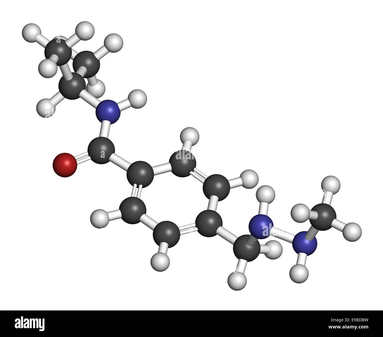 Procarbazine cancer drug molecule. Alkylating agent used in treatment ...