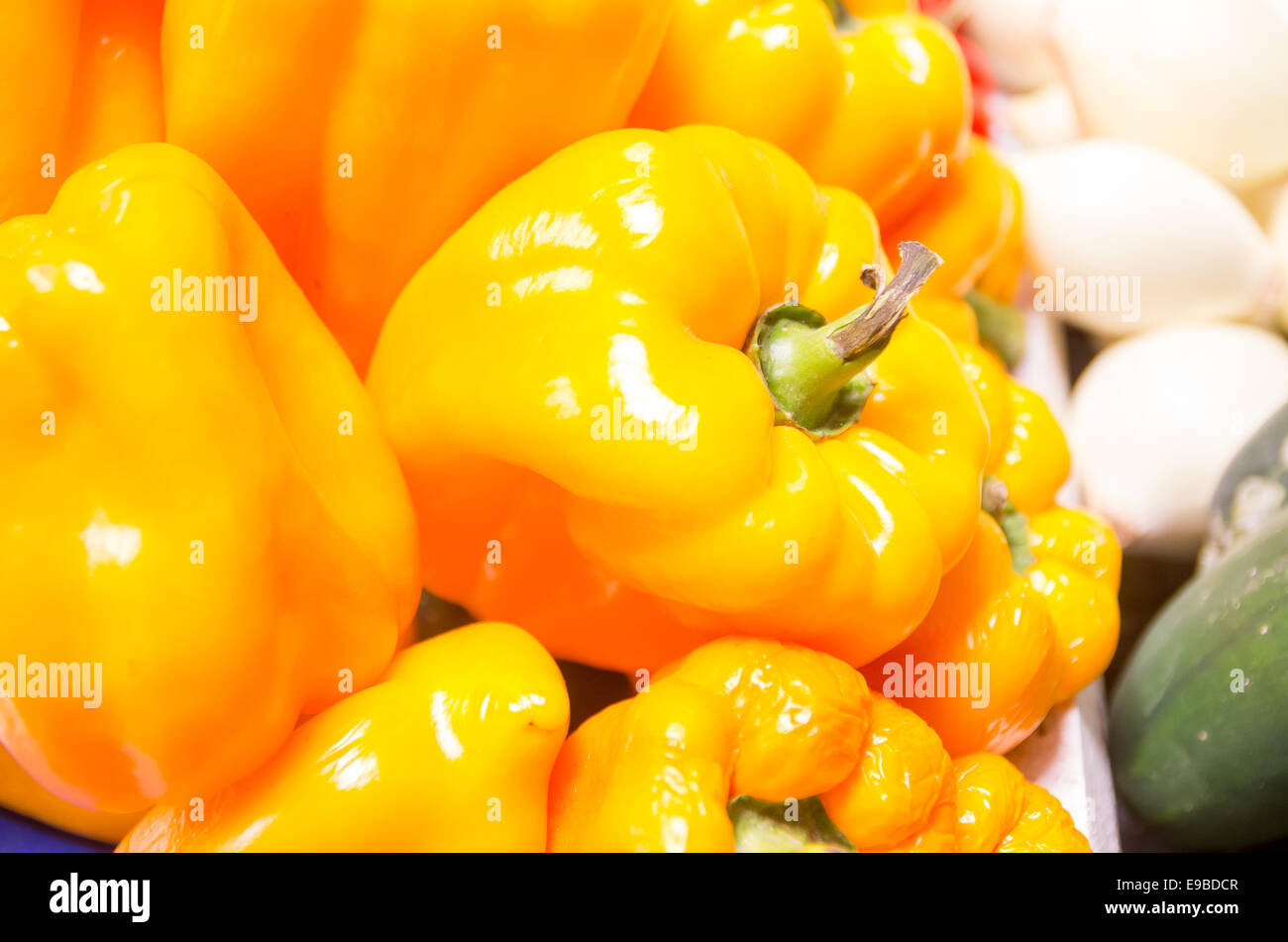 yellow pepper capsicum Stock Photo - Alamy