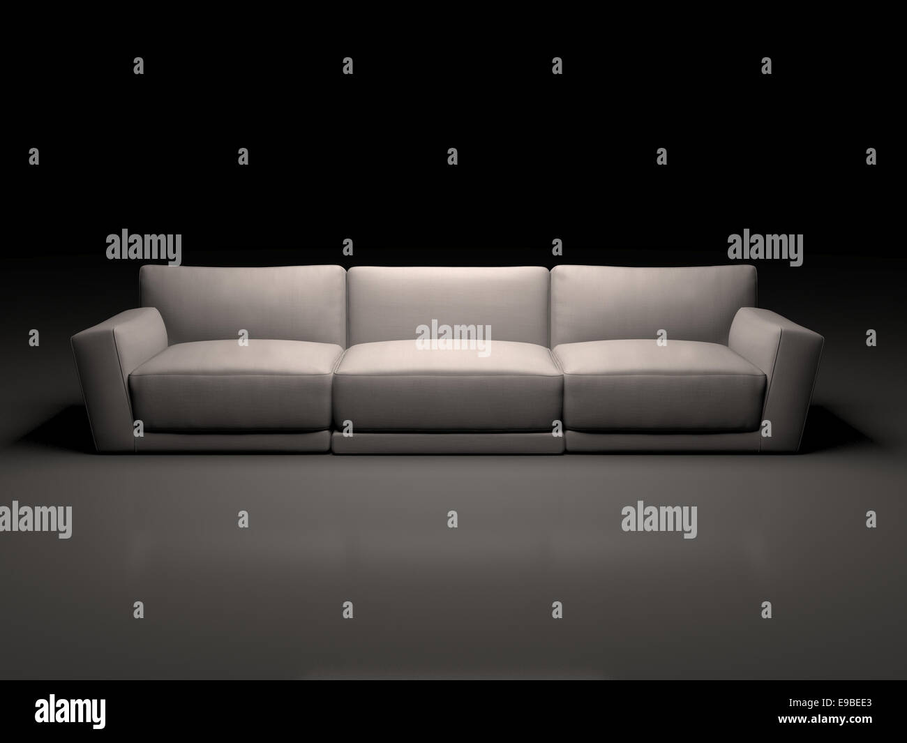 cloth sofa on dark background Stock Photo - Alamy
