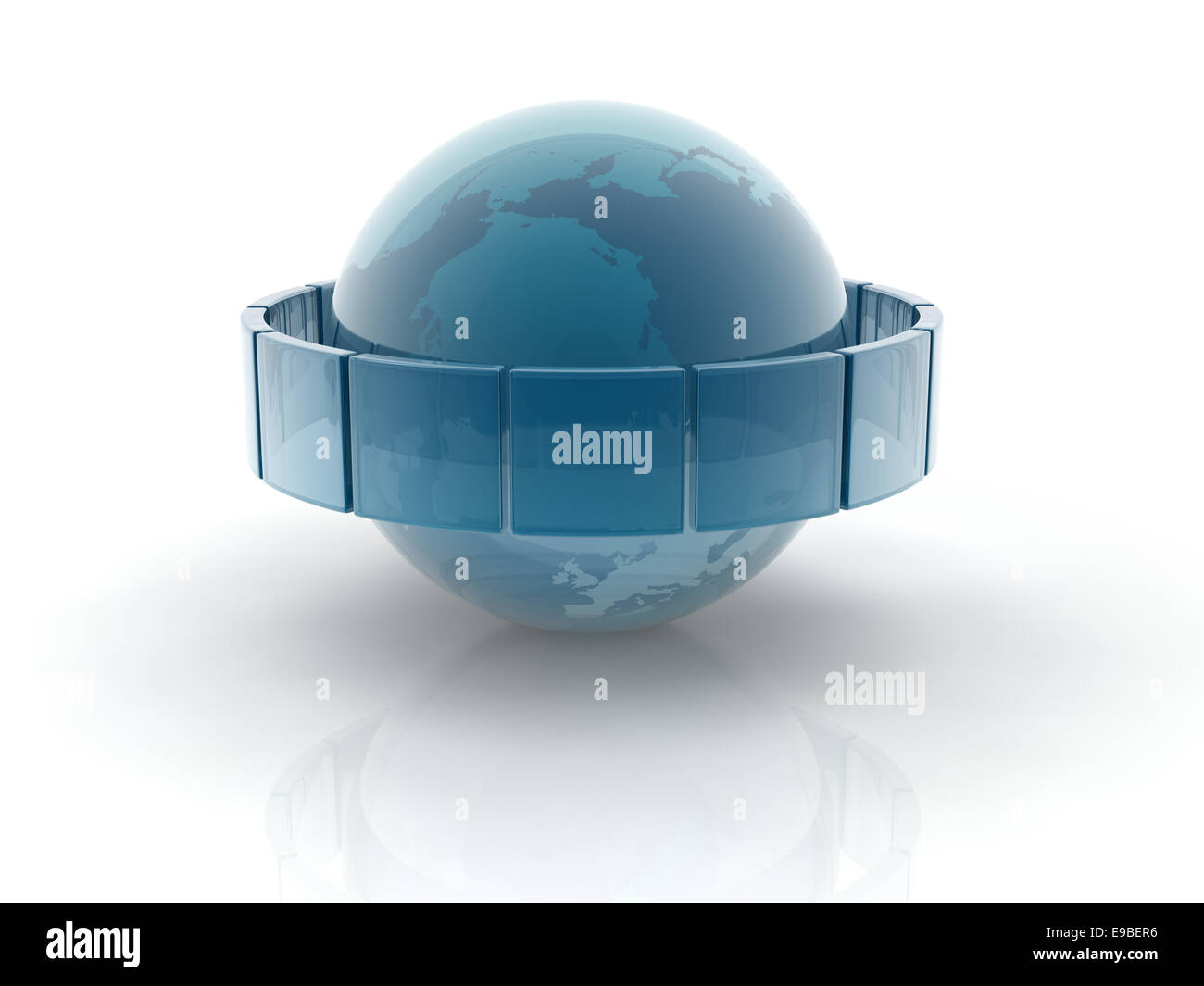 3D glass earth sphere on white background.Elements of this image ...