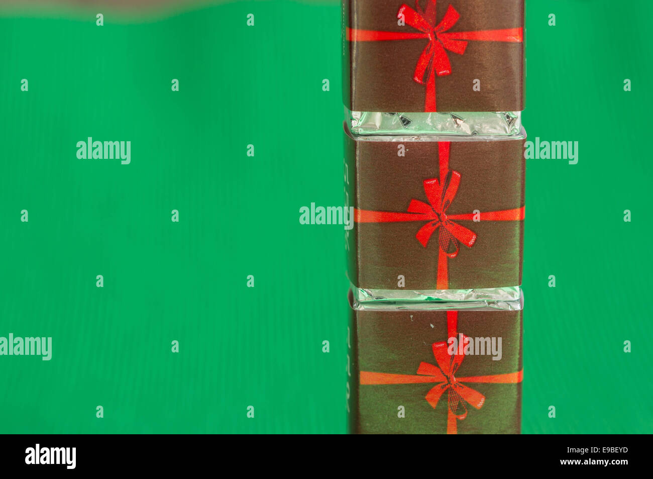 Green chocolates on brown hi-res stock photography and images - Alamy