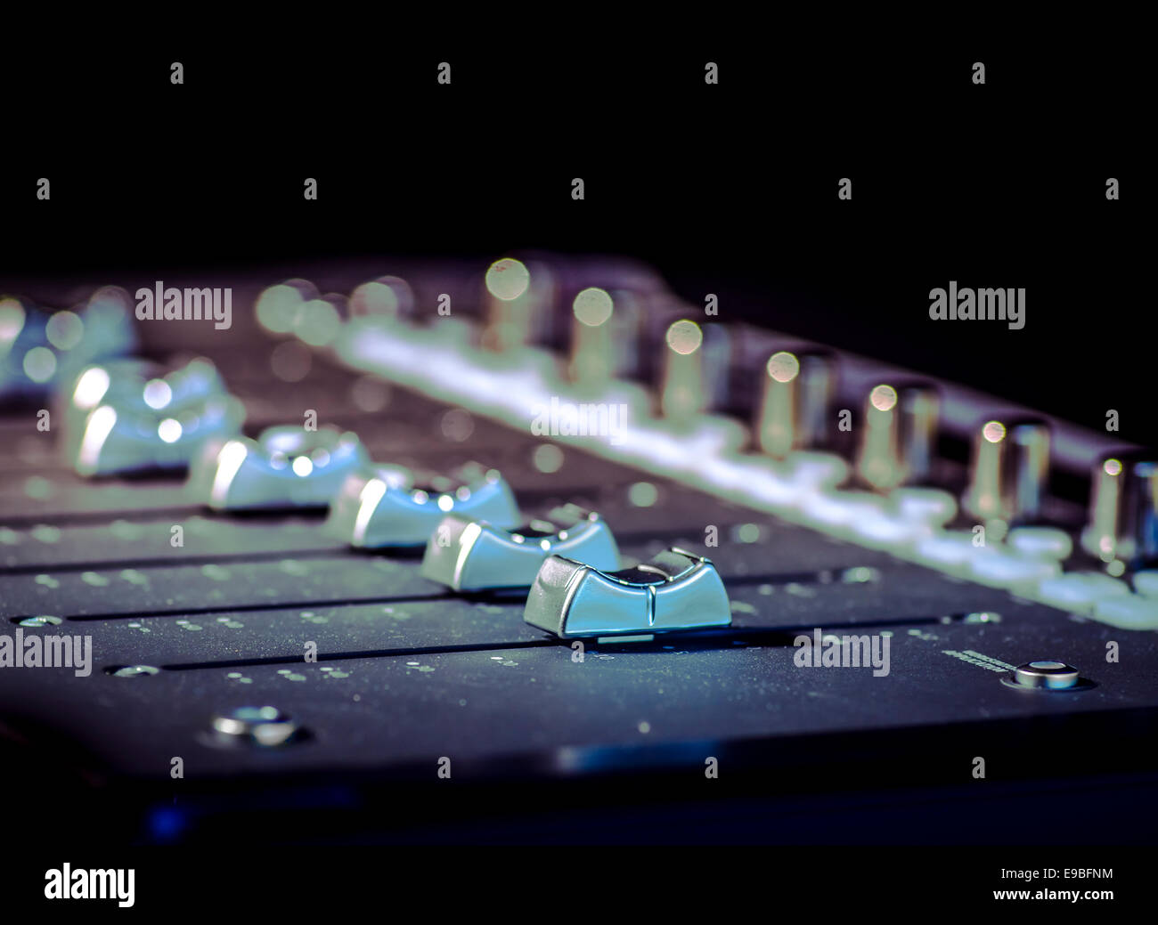 Studio audio music sound console Stock Photo - Alamy