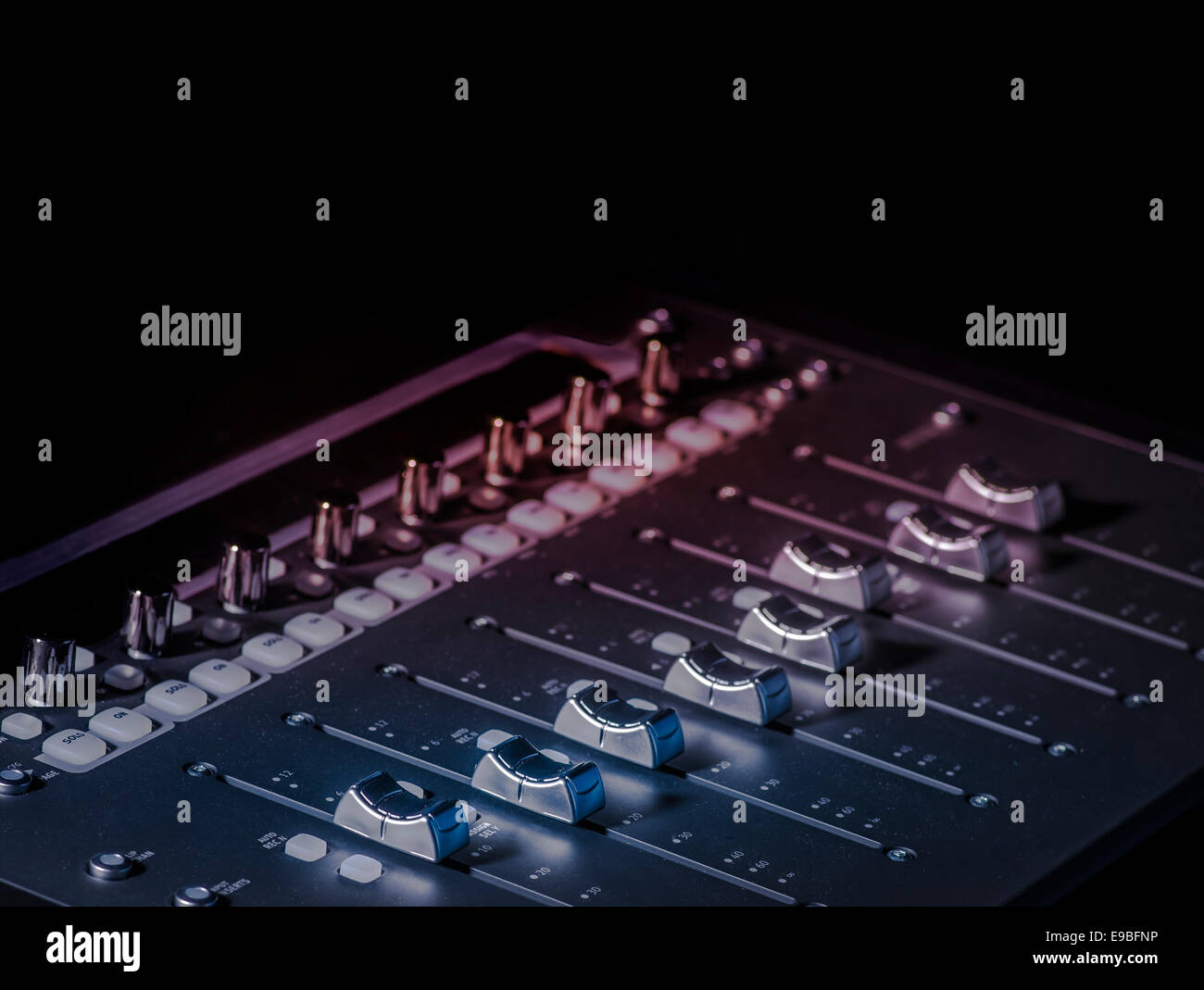 Studio audio music sound console Stock Photo - Alamy