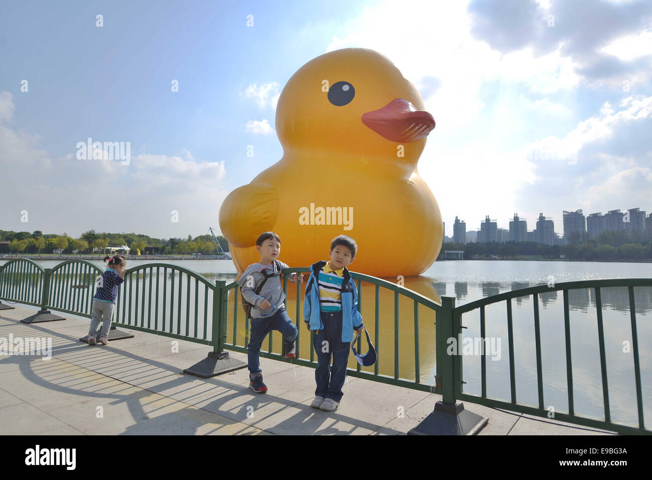 Shanghai, China. 23rd Oct, 2014. Dutch artist Florentijn Hofman ...