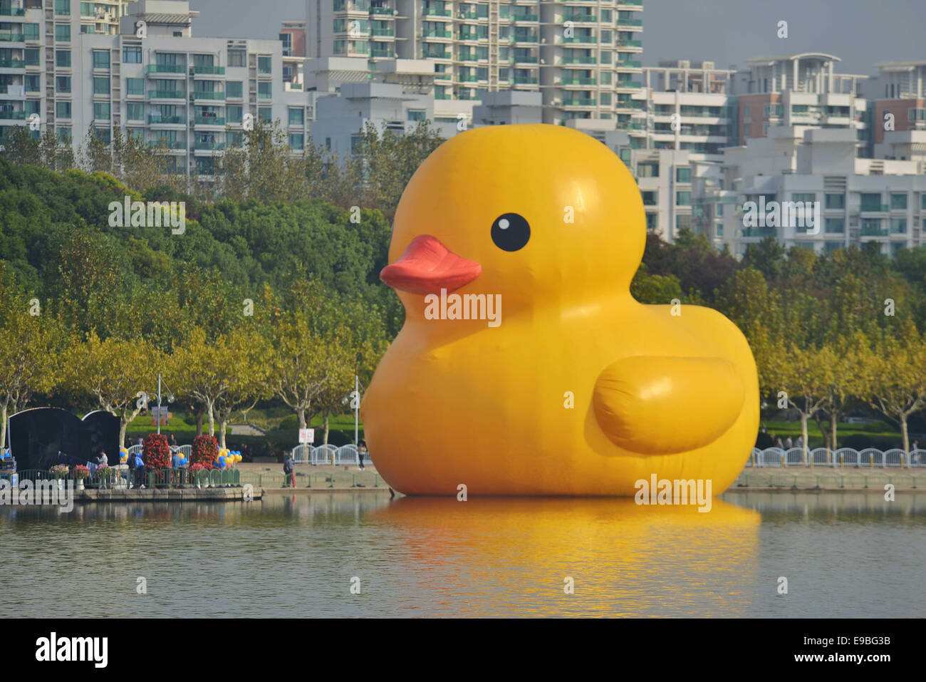 Shanghai, China. 23rd Oct, 2014. Dutch artist Florentijn Hofman ...