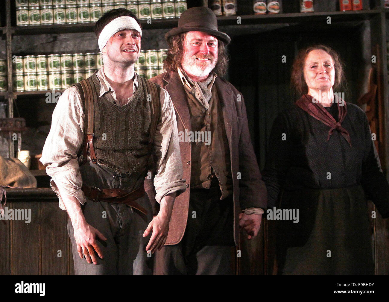Opening night curtain call for The Cripple of Inishmaan at the Cort ...