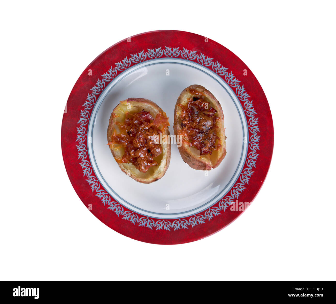 patate ripiene al forno - Italian stuffed potato Stock Photo - Alamy
