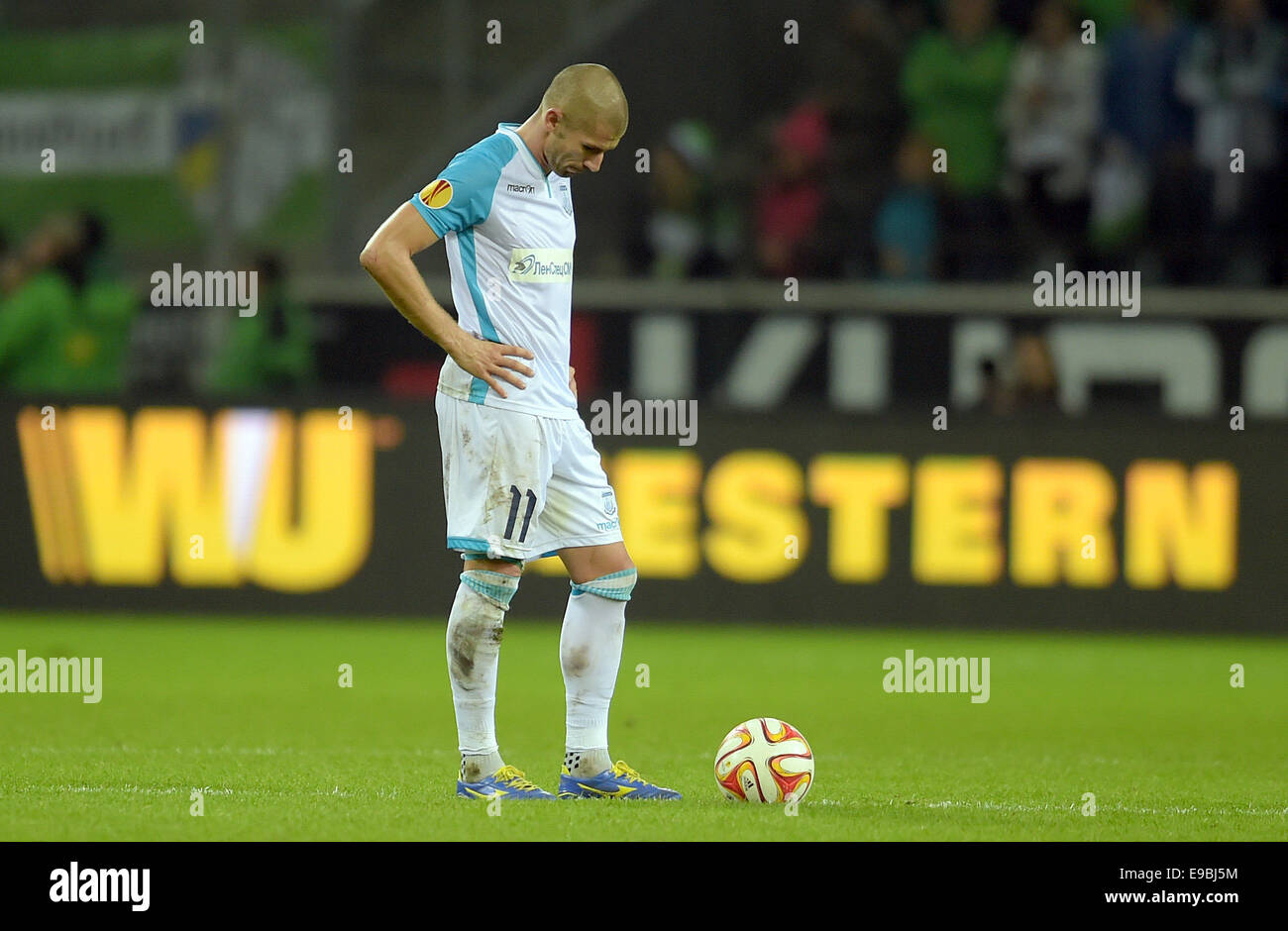Moenchengladbach, Germany. 23rd Oct, 2014. Limassol's Jan Rezek is ...