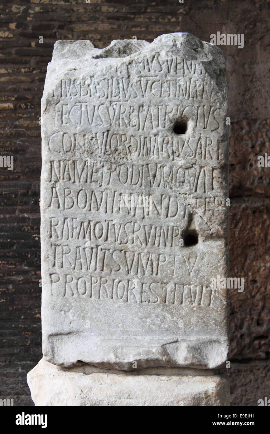 Roman latin letters wall hi-res stock photography and images - Alamy