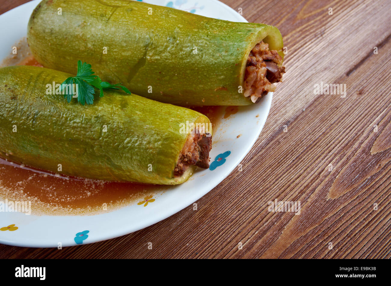 Kousa mahshi - zucchini stuffed with rice and meat.s made in, Egypt ...