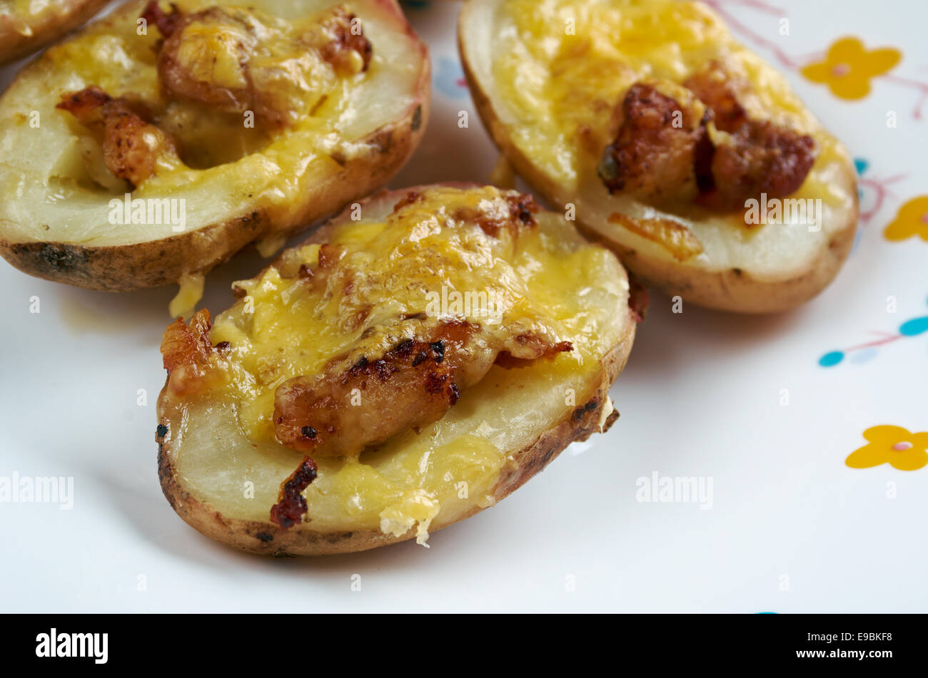 patate ripiene al forno - Italian stuffed potato Stock Photo - Alamy
