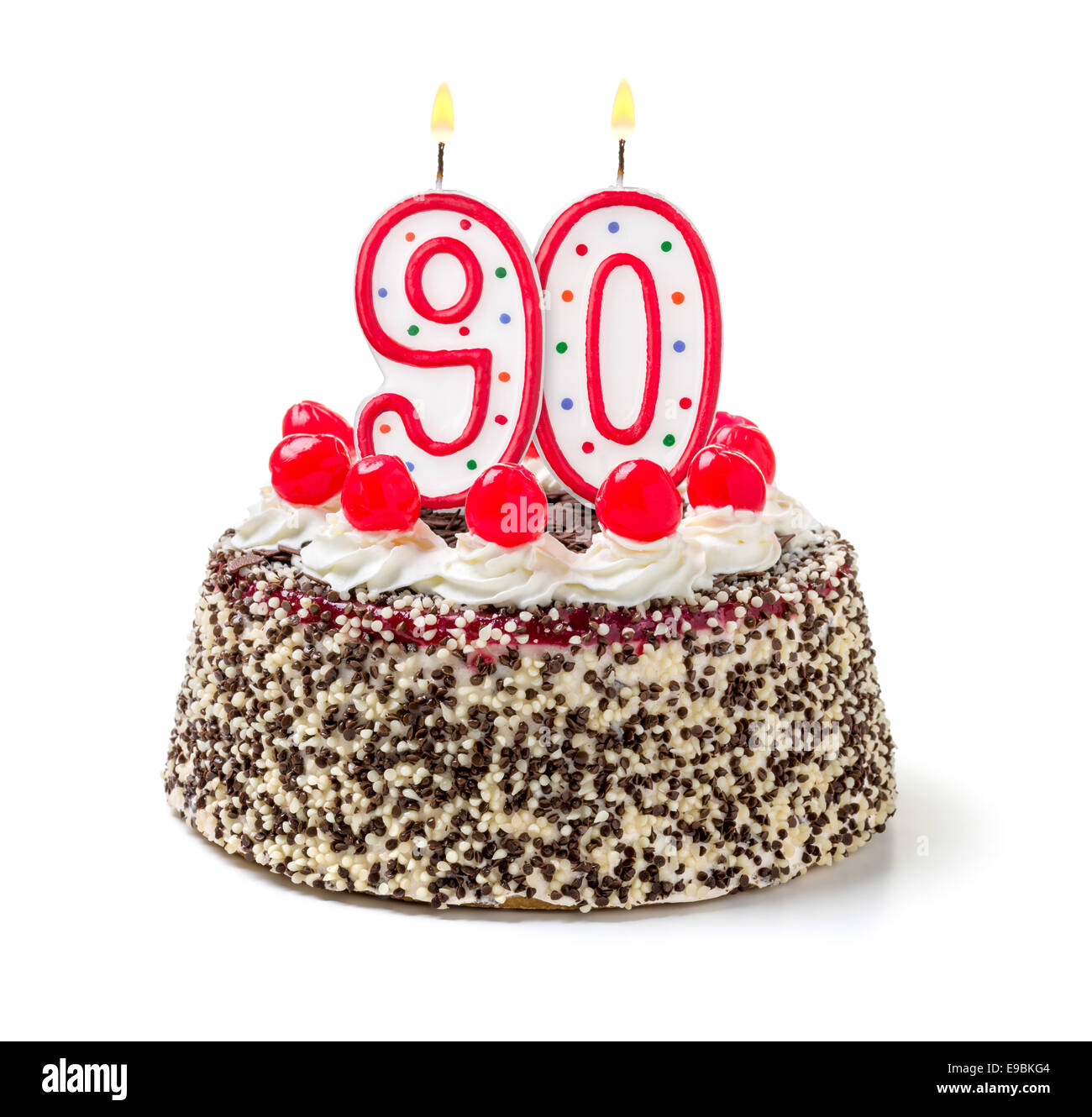 90th birthday candle Cut Out Stock Images & Pictures - Alamy