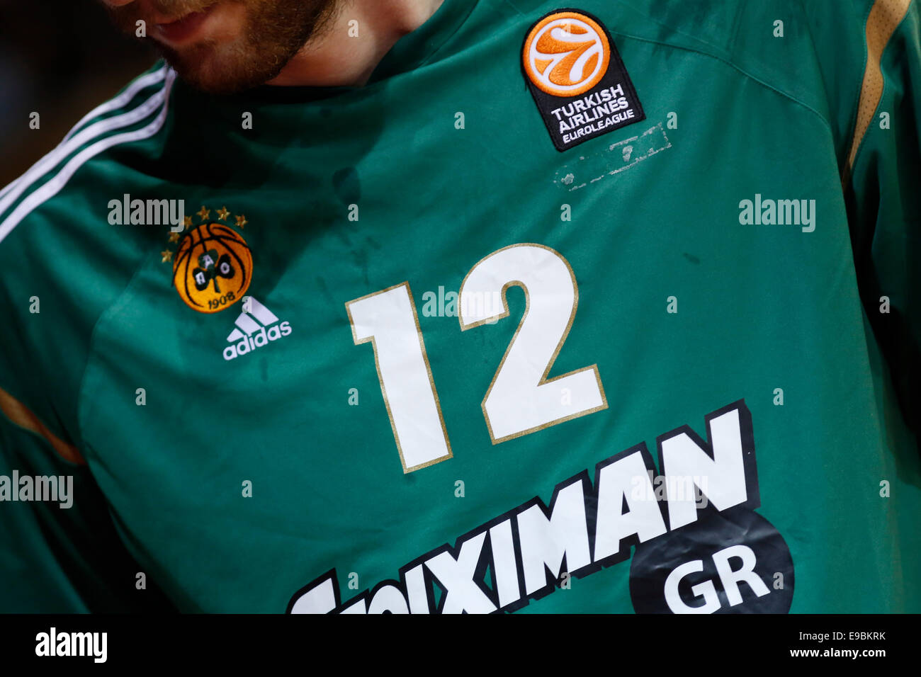 Munich, Germany. 23rd Oct, 2014. Detailed view Basketball jersey of ...