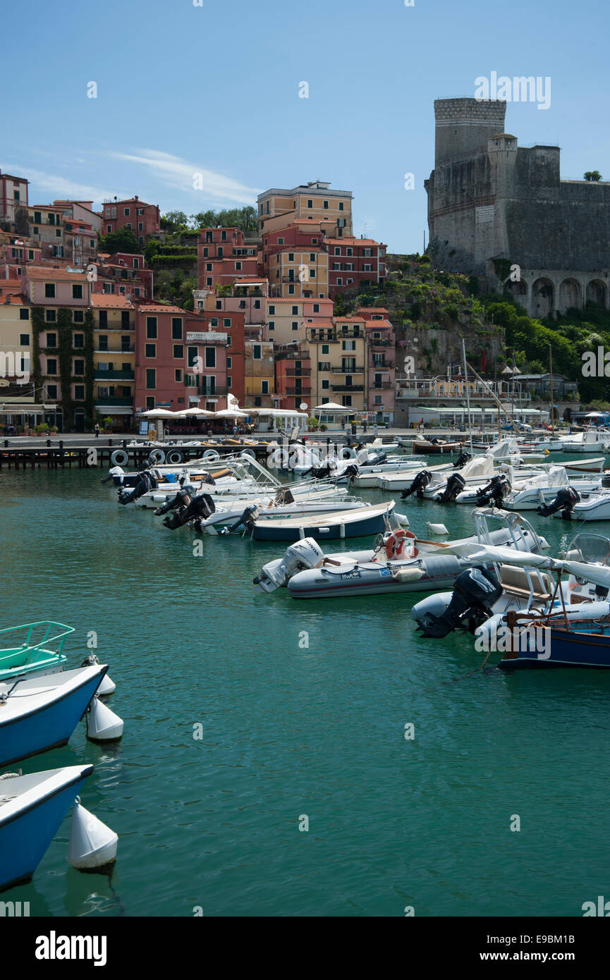 Italian Riviera,Colourwashed houses, coastal, boats, holiday ...