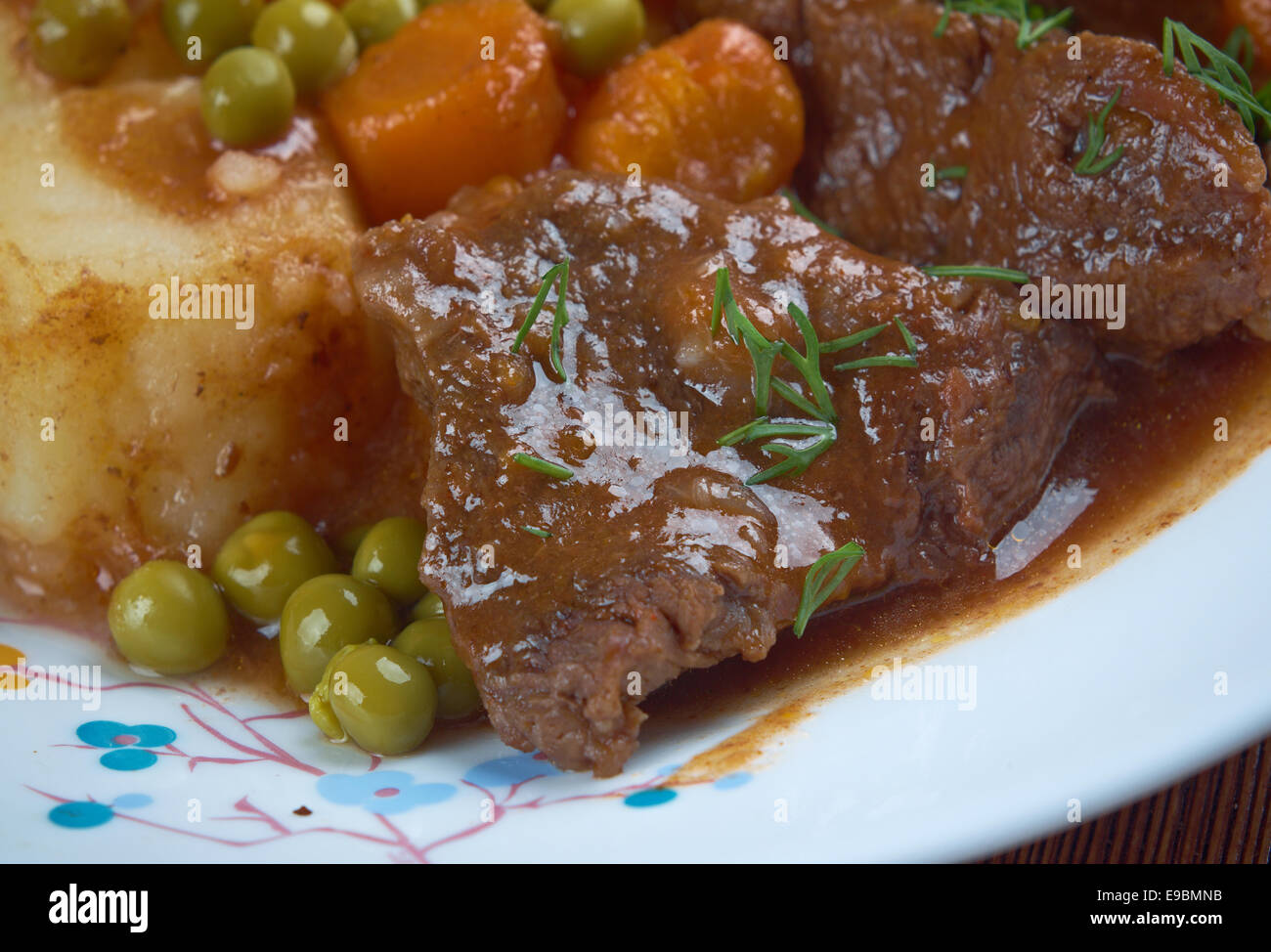 lamb fricassee - French meat cut into small pieces, stewed or fried ...