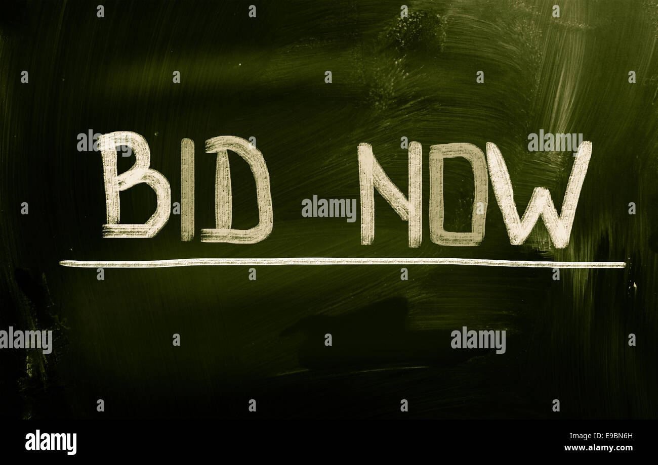 Bid Now Concept Stock Photo - Alamy