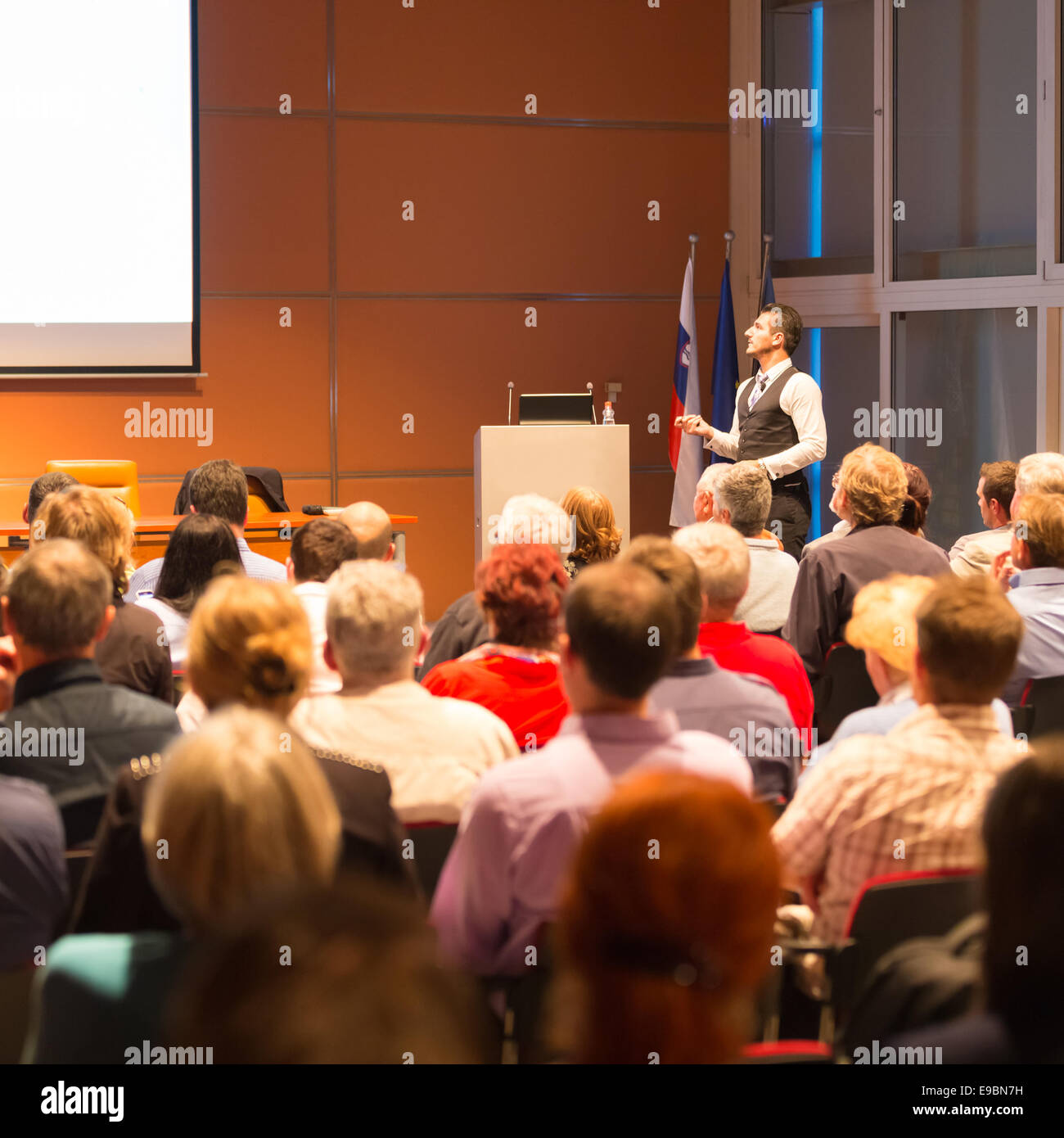 Speaker at Business Conference and Presentation Stock Photo - Alamy