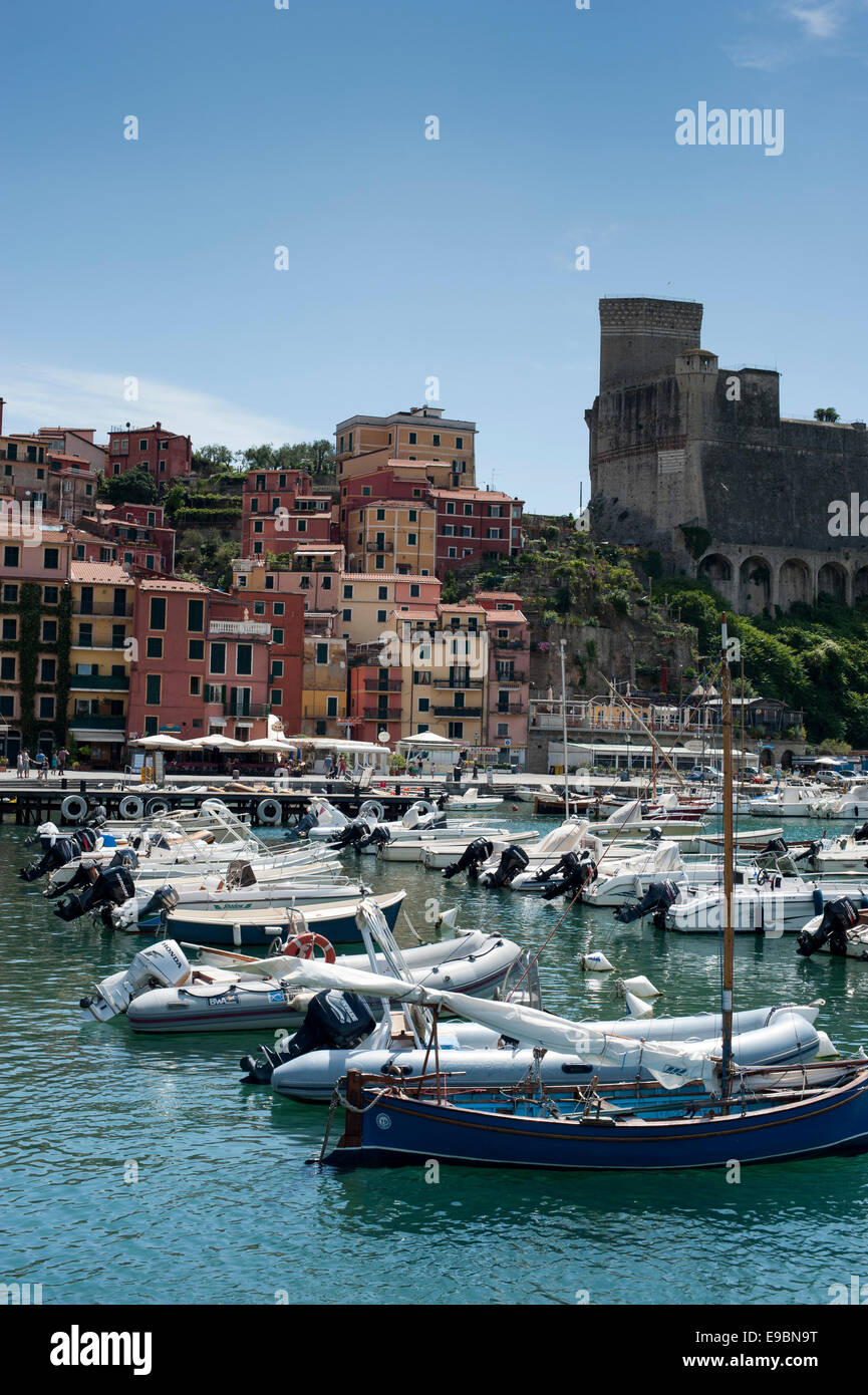 Italian Riviera,Colourwashed houses, coastal, boats, holiday ...