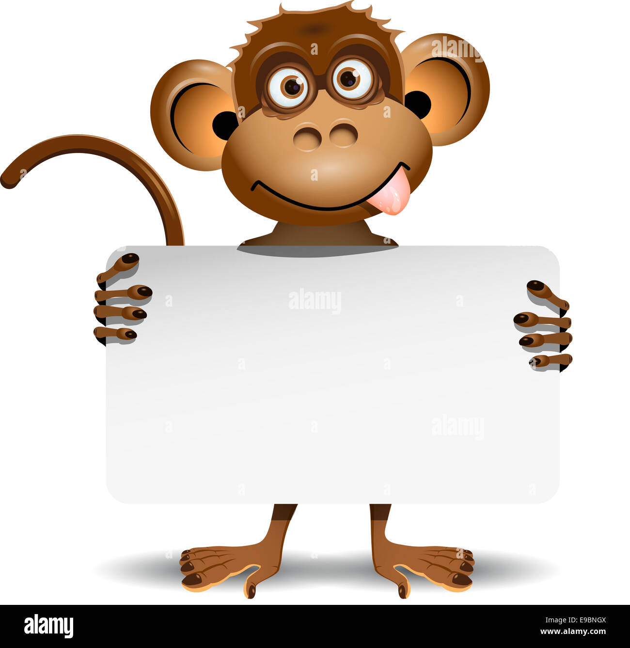 illustration merry monkey with a white background Stock Photo - Alamy