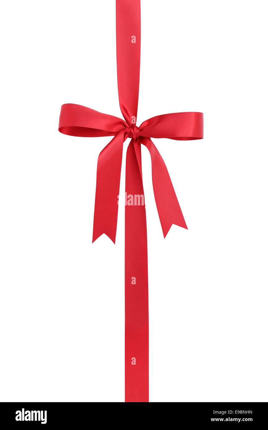 classic red ribbon bow for packaging gifts, isolated on white Stock ...