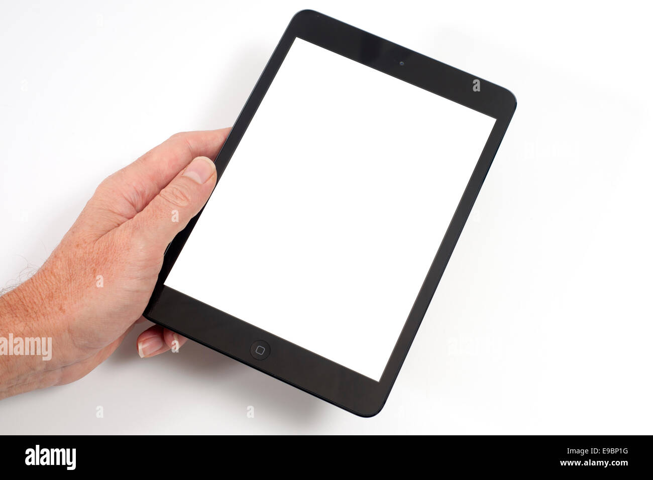 IPad Mini With A Blank White Screen Stock Photo Alamy